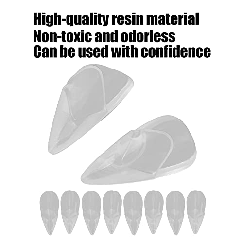 Halloween Fake Fangs, Easy To Wear Teeth Reusable Lifelike Resin 10pcs Transparent for Werewolves for Halloween Parties(19MM)