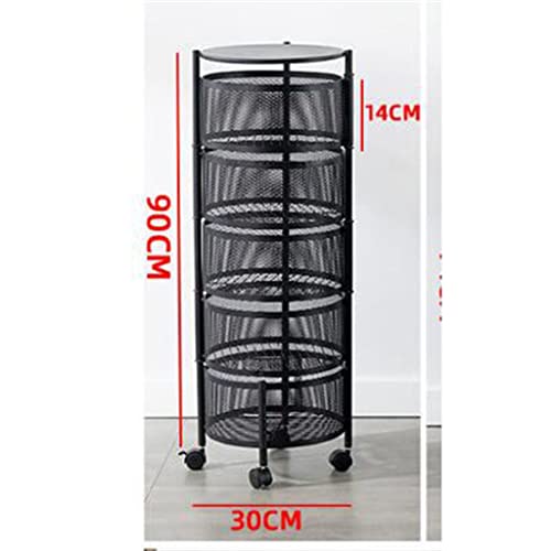 DANN Kitchen Vegetable Rotating Shelf Floor Multi-Layer Round Household Vegetable Basket Fruit and Vegetable Storage Storage Rack