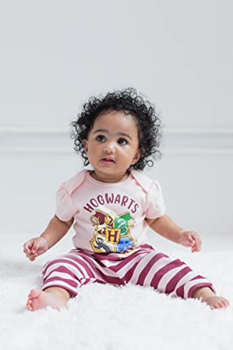 Harry Potter Hedwig Owl Hogwarts Baby Girls 3 Piece Outfit Set: Hoodie Pants Bodysuit White 3-6 Months