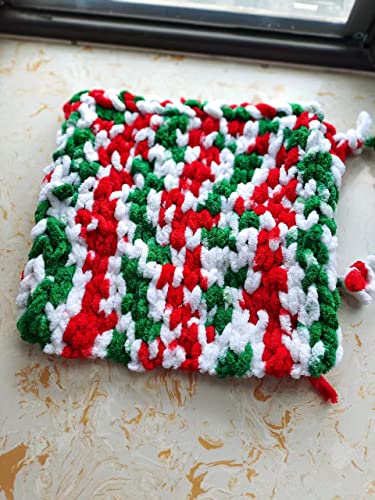 DDL&HEXI 3 Skeins of Loop Yarn Finger Knitting Yarn (605 Christmas)