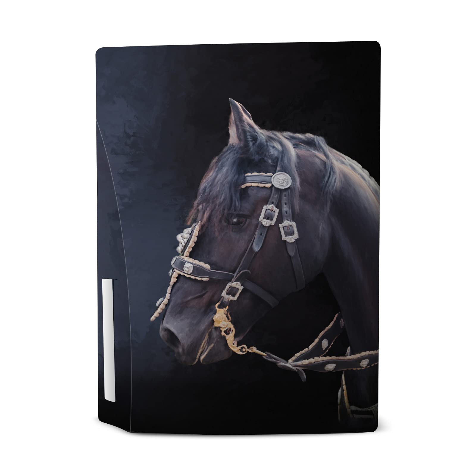 Head Case Designs Officially Licensed Simone Gatterwe Friesian Horse Art Mix Vinyl Faceplate Sticker Gaming Skin Case Cover Compatible with Sony Playstation 5 PS5 Disc Console & DualSense Controller