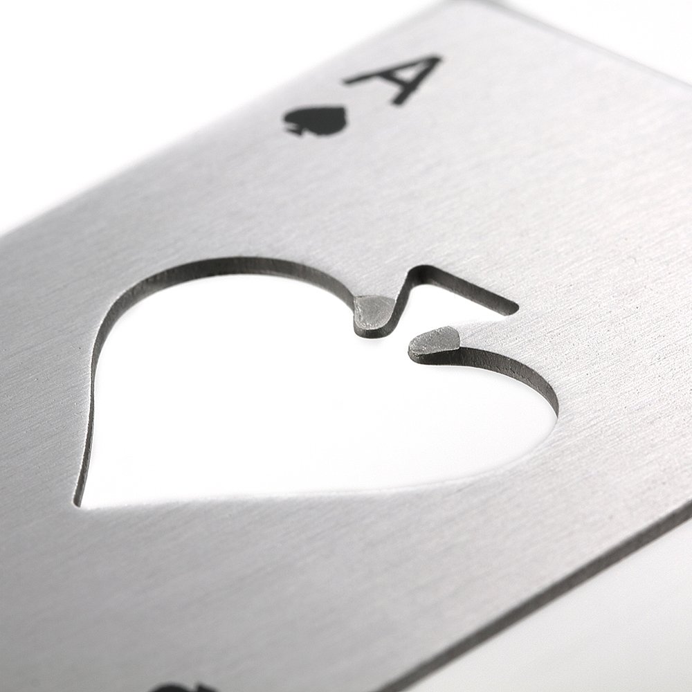 Bottle Opener,QLL 3 Pcs Stainless Steel Credit Card Size Casino Bottle Opener for Your Wallet