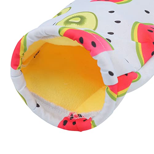 Hamster Tunnel Bed,Funny Hamster Corner Hideaway Tunnel Fruit Pattern Small Pet Tunnel Toy for Ferret Rat Chinchillas Hammock Sleeper Cage Accessories