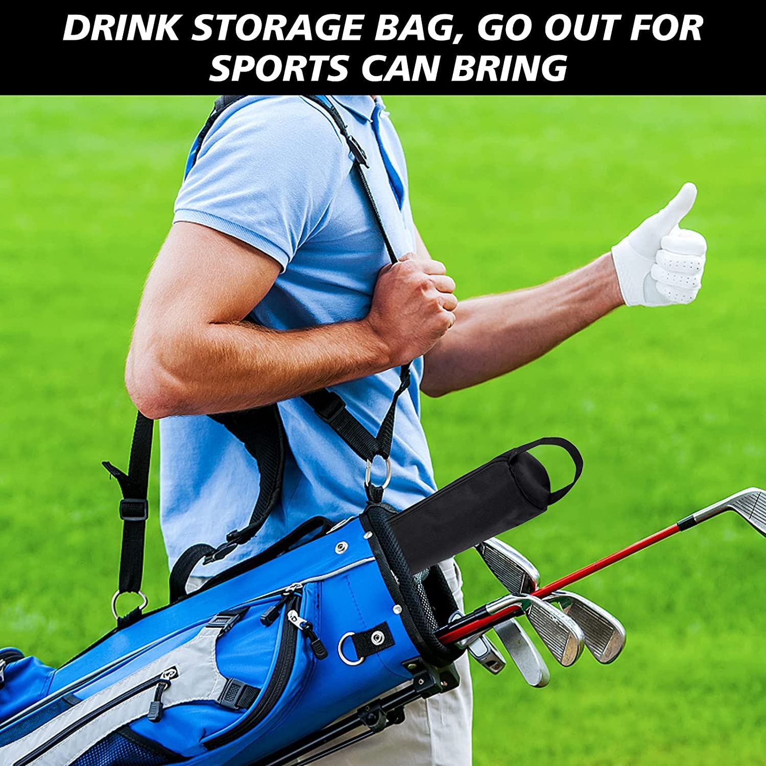 Beer Sleeve,Beer Sleeve for Golf Bag,7-Can Insulated Cooler Sleeve,Stores Up to 7 Canned Beverages,Sling Cooler Fits Most Golf Bags Styles and Types