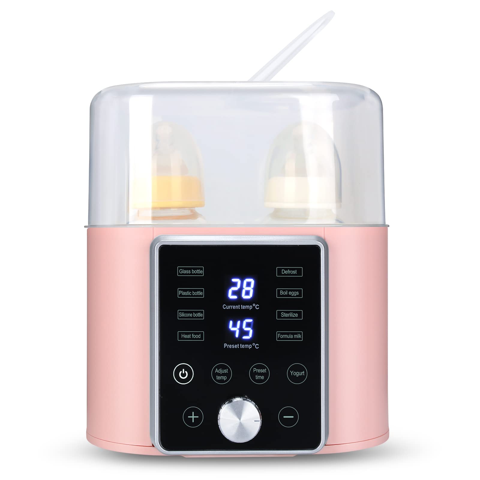 Baby Bottle Warmer, 8-in-1 Bottle Warmer for Breastmilk or Formula with Smart Temperature Control & Timer, Fast Baby Food Heater&Defrost Without Any Losing Nutrition