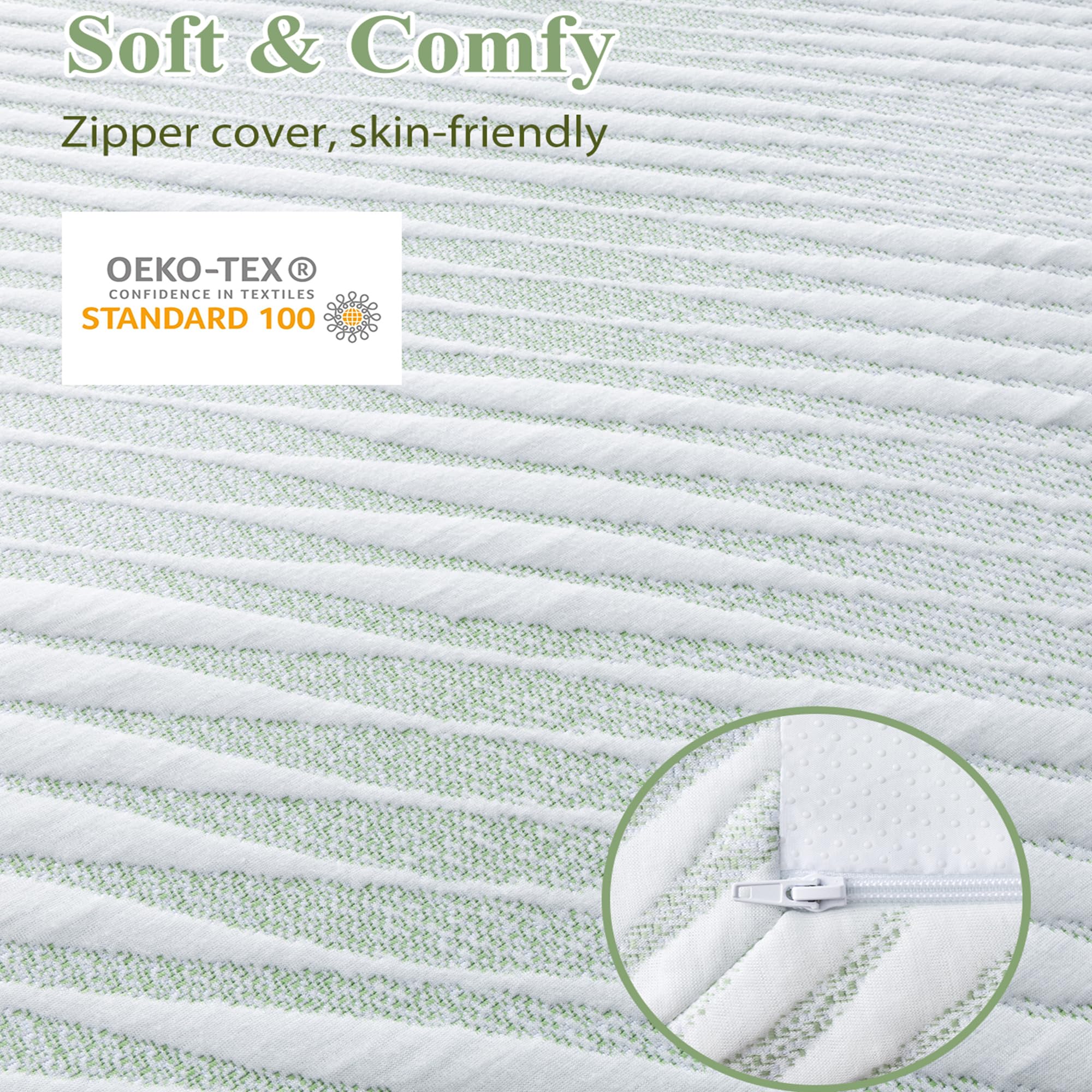 Sleepmax Memory Foam Mattress Topper Queen, 3 Inch Premium Soft Memory Foam Bed Topper with Washable Cover - Pressure Relief, CertiPUR-US Certified