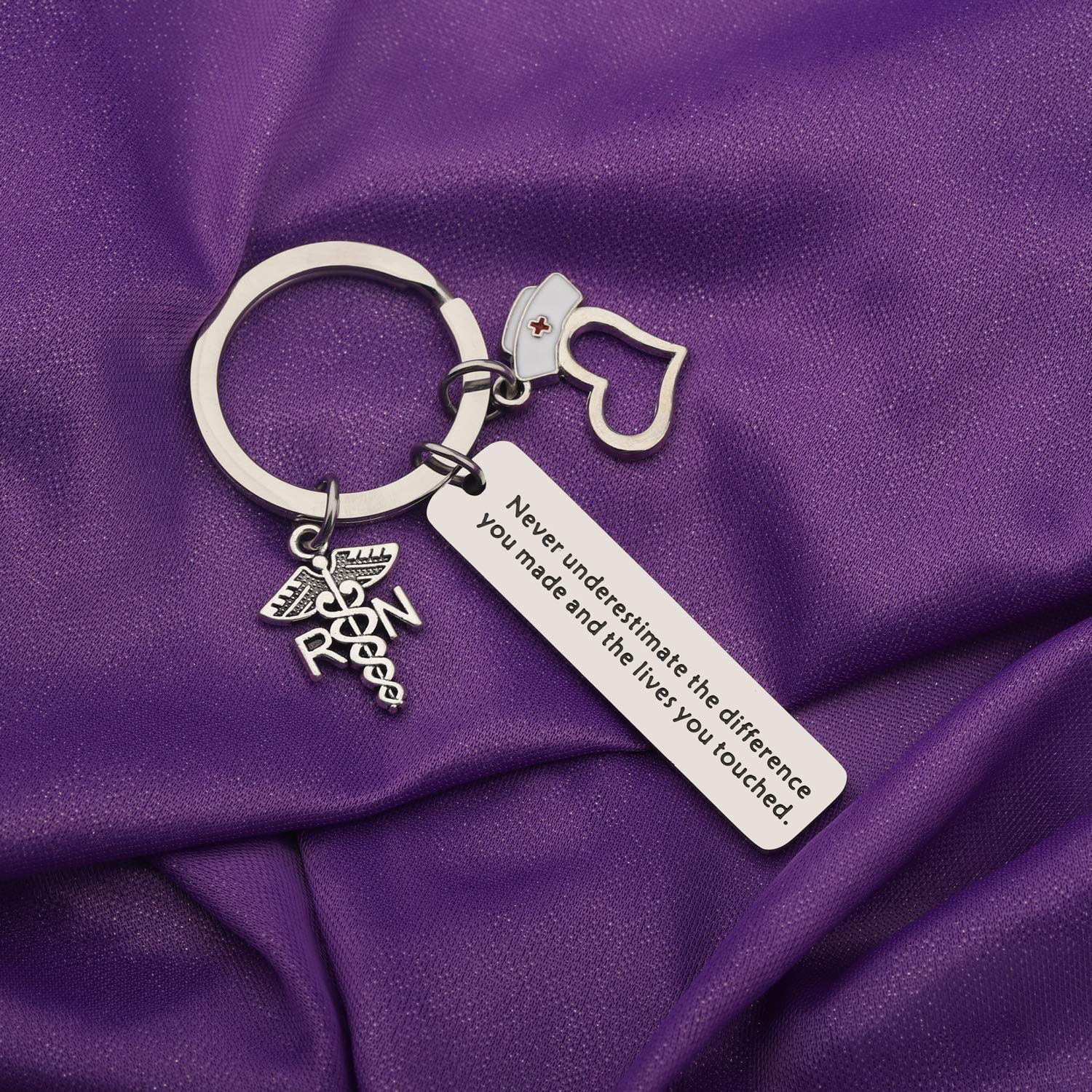 BAUNA RN Nurse Gifts Medical Students Keychain Nurse Retirement Gift