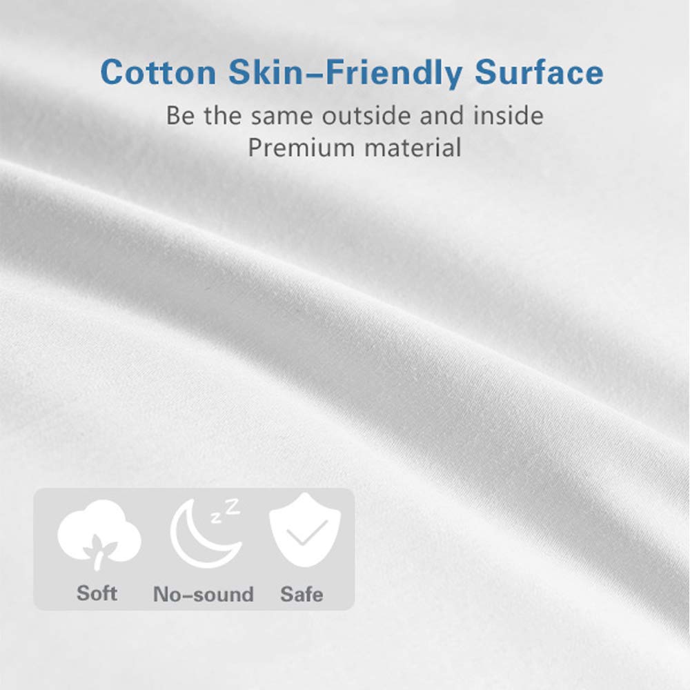Bedecor 5% Natural Goose Down Pillow Breathable Hypoallergenic,Set of 2 White Standard Size