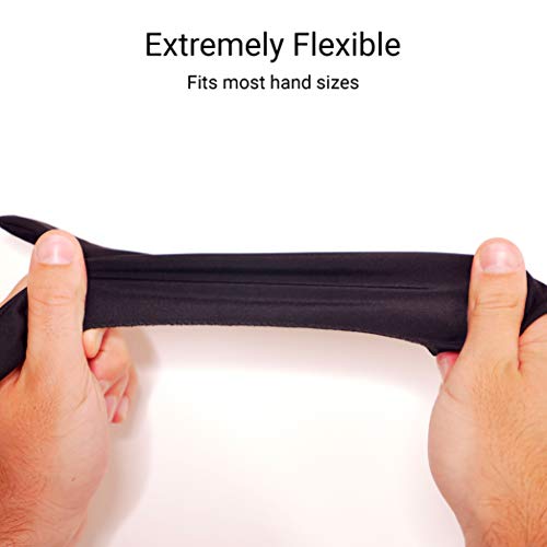 Articka Drawing Glove for Digital Drawing Tablet, iPad (Smudge Guard, Two-Finger, Reduces Friction, Elastic Lycra, Good for Right and Left Hand)(Large, Black)