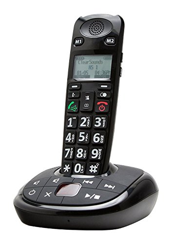 ClearSounds A700 Amplified Cordless Phone with Answering Machine - Supports DECT 6.0 Frequency, Multi-Line Operation, AC Power and Battery Operated