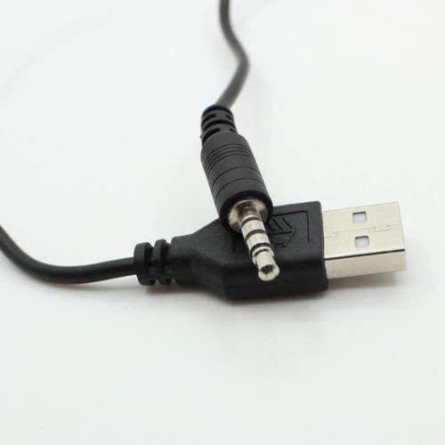 ZIMRIT 3ft USB to 3.5mm Aux Adapter Cable, Data Transfer, Black