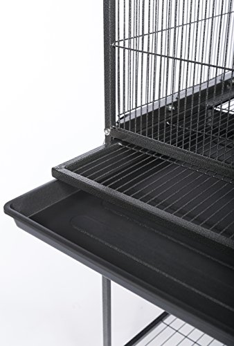 Prevue Pet Products Wrought Iron Flight Cage with Stand, Black Hammertone