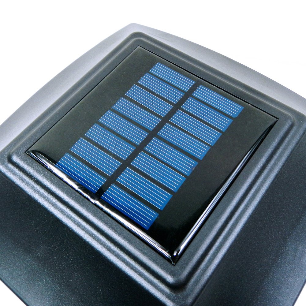 iGlow 4 Pack Black Outdoor Garden 6 x 6 Solar SMD LED Post Deck Cap Square Fence Light Landscape PVC Vinyl Wood