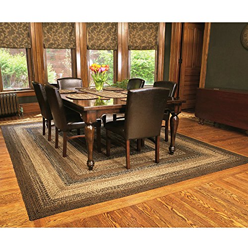 IHF Home Decor | Cappuccino Premium Braided Collection | Primitive, Rustic, Country, Farmhouse Style | Jute/Cotton | 30 Days Risk Free | Accent Rug/Door Mat | 27"x48" Rectangular