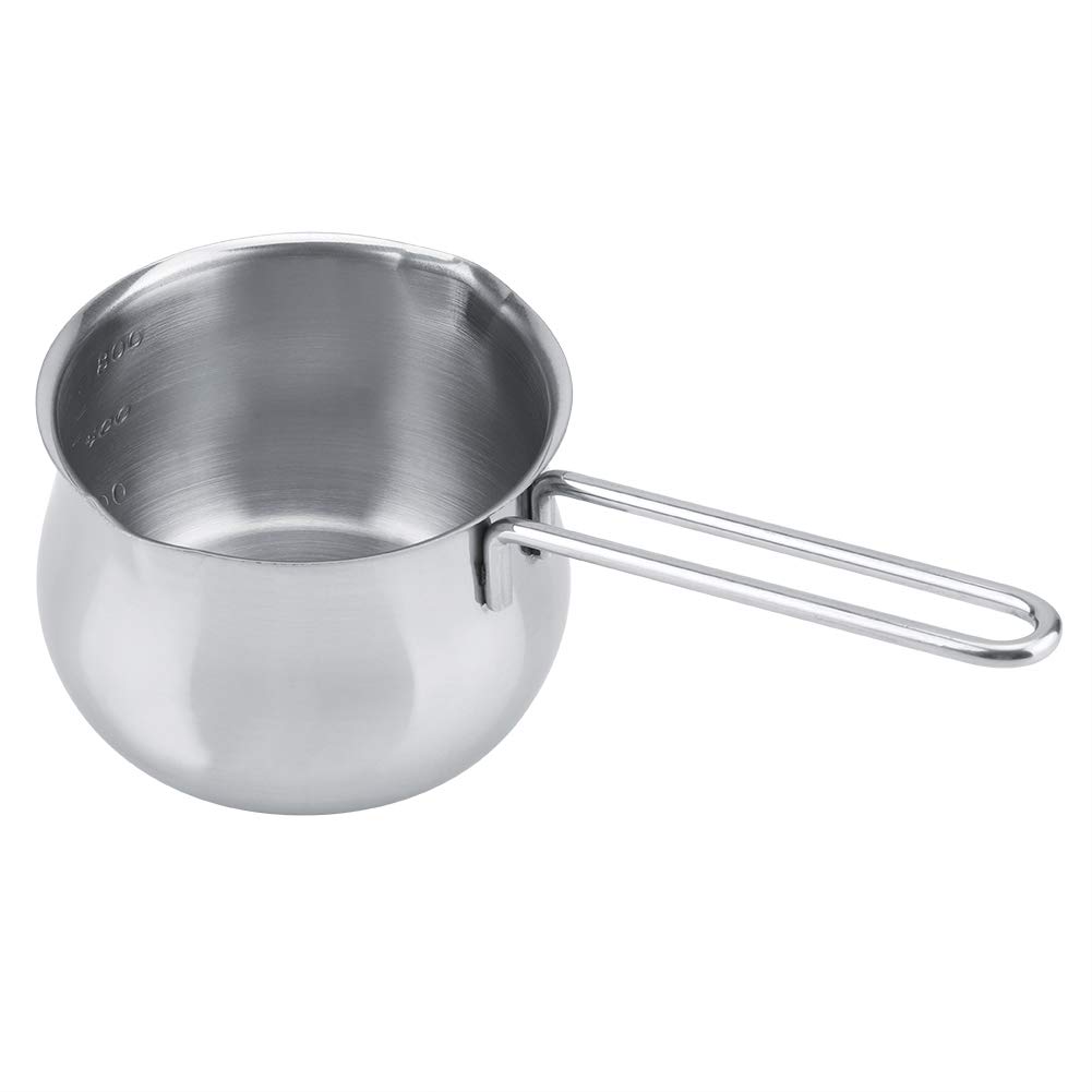 Tyenaza 0.8-Quart Milk Warmer Pot, Stainless Steel Mini Butter Coffee Warmer, Melting Pot Milk Saucepan with Dual Pour Spout