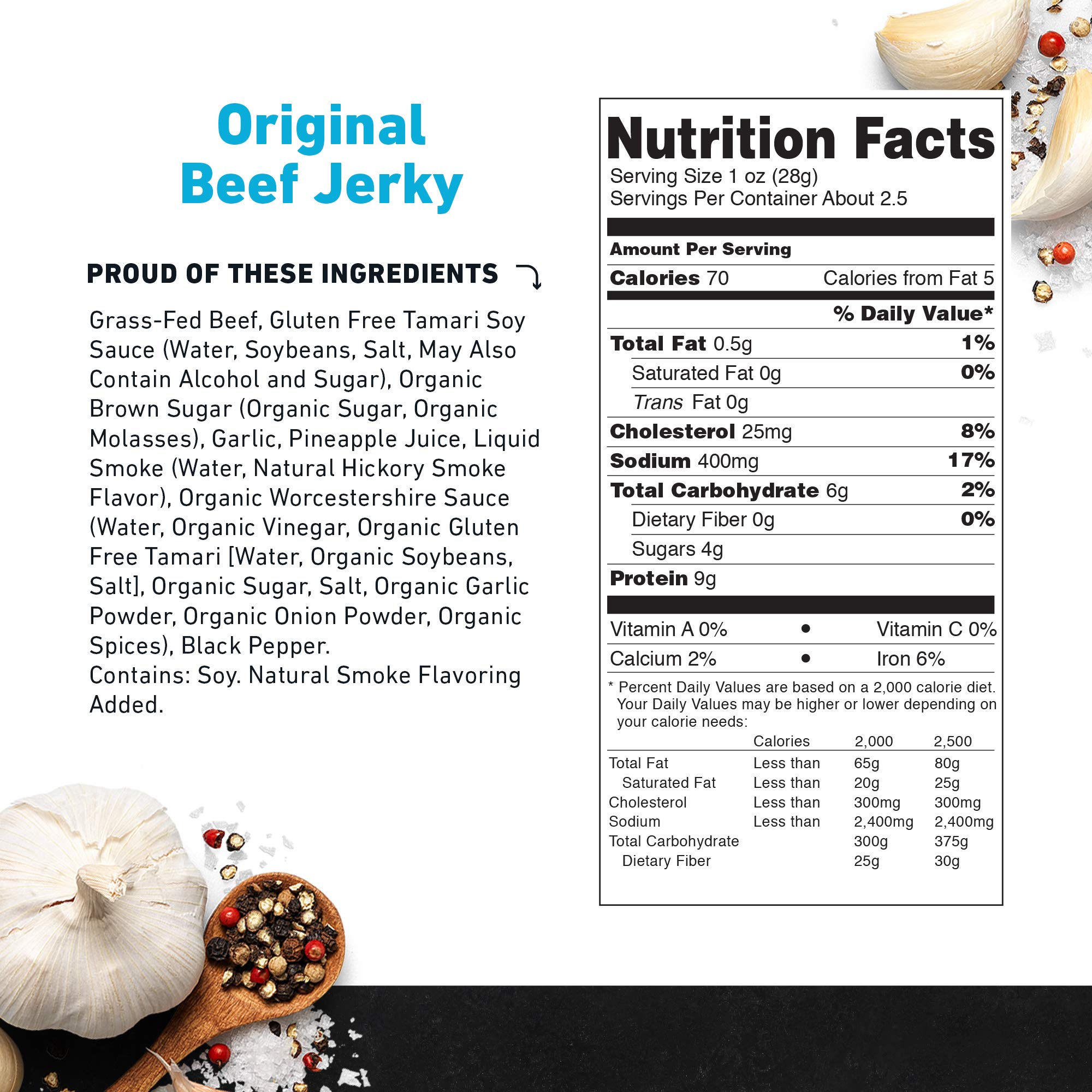 Beef and Turkey Jerky Variety Pack by Country Archer, 6 Flavors, 100% Grass Fed, 100% Natural, High Protein Snacks, 2.5 Ounces, 6 Pack (Packaging May Vary)