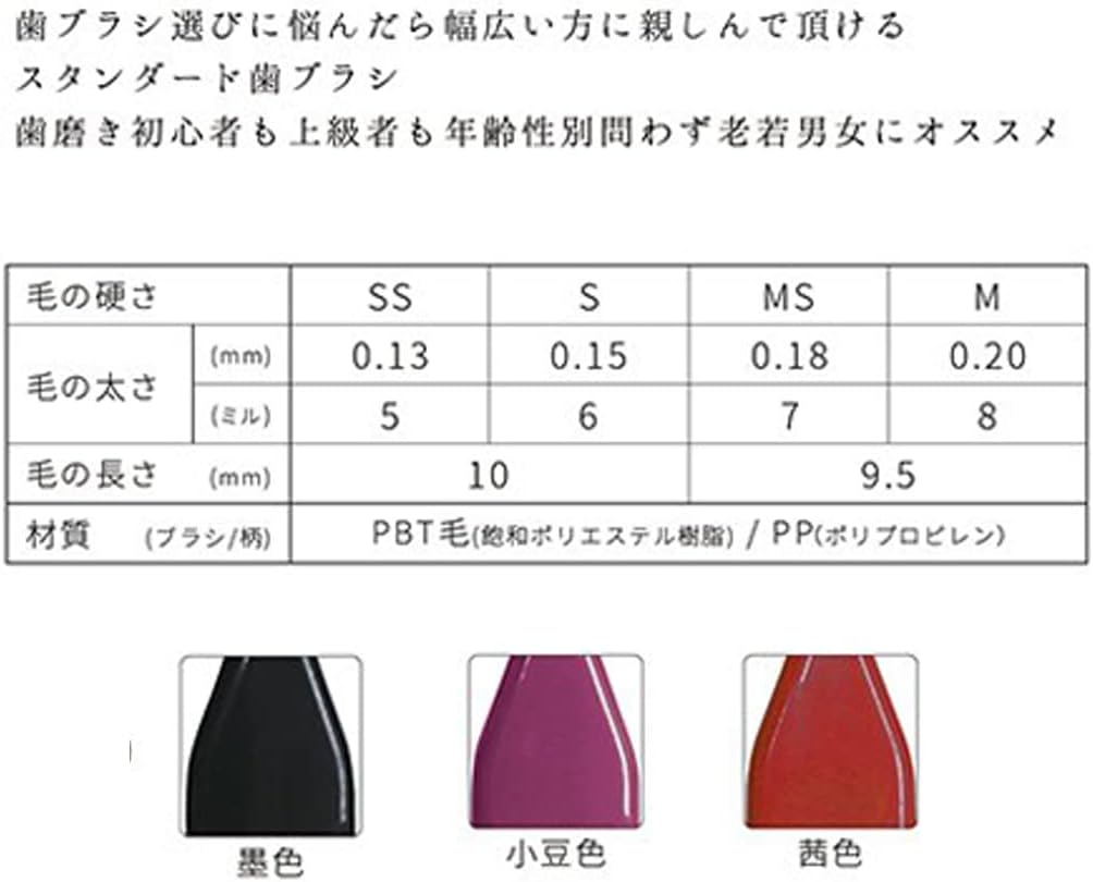 艶白 Soft Compact Toothbrush for Adults & Teenagers, Slim Head End Rounded BPA Free Bristles, Made in Japan, Pack of 4, Assorted