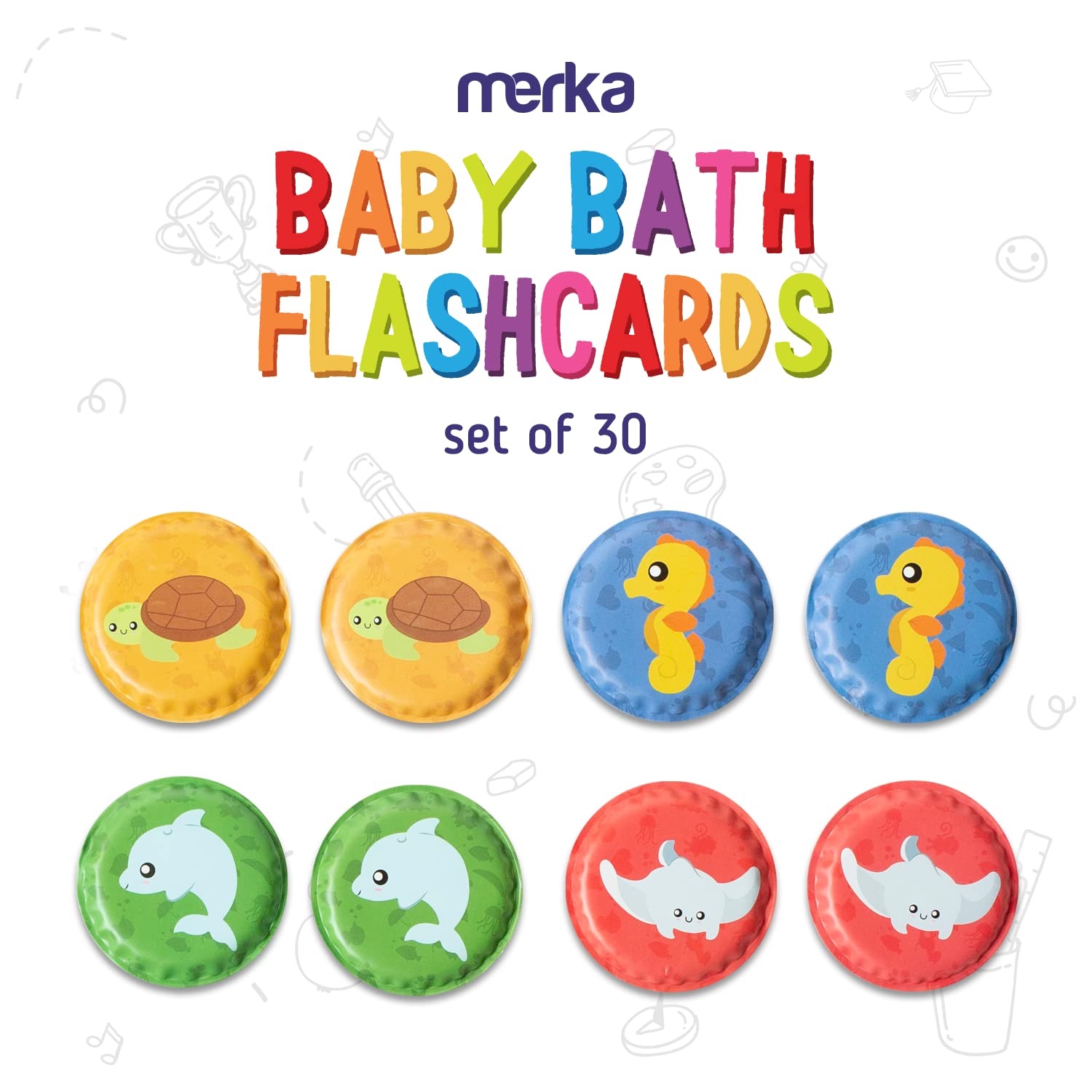 merka Bath Toys for Toddlers Age 2-4 Toddler Bath Toys Age 2-4 Foam Bathtime Toy Set of 30 Floating Flashcards Memory Game Learning Activity for Infants & Toddlers