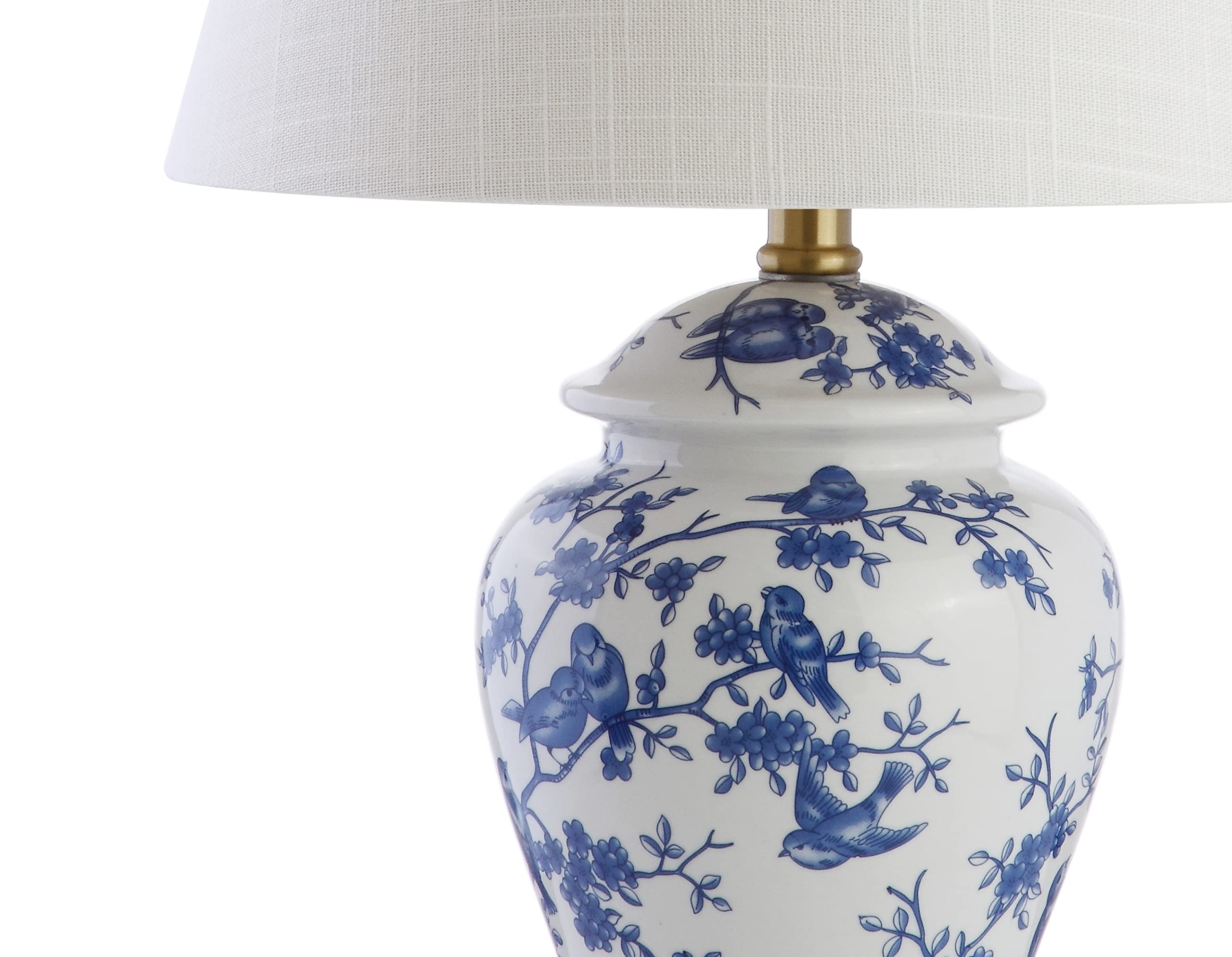 JONATHAN Y JYL3005A Penelope 22" Chinoiserie LED Table Classic Cottage Bedside Desk Nightstand Lamp for Bedroom Living Room Office College Bookcase LED Bulb Included, Blue/White
