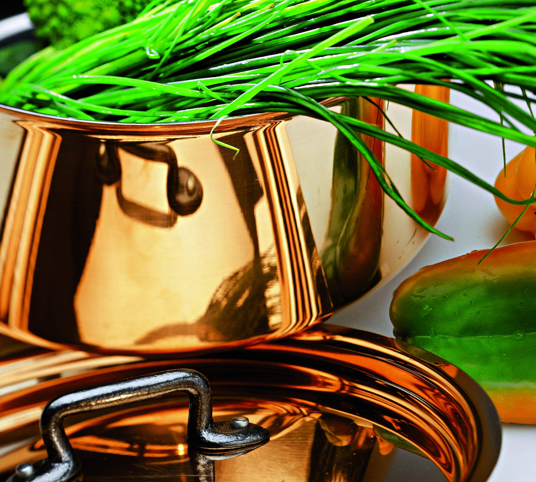 Bourgeat 365018 Copper Lid for Sauce Pan, 14-Ounce