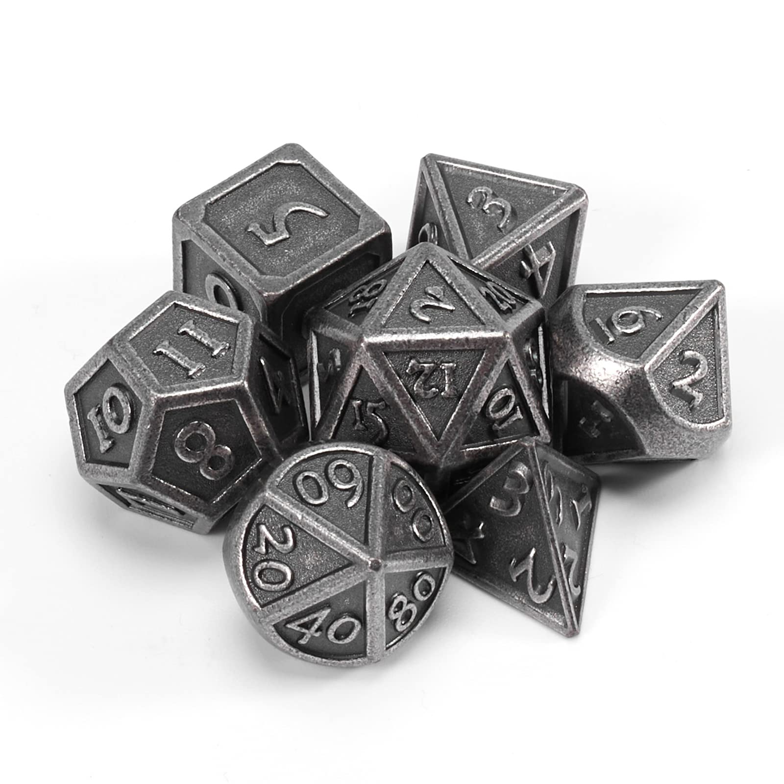 Metal Dice Set Dungeons and Dragons Dice DND Dice Polyhedral Dice Set for D&D RPG MTG Role Playing Table Games