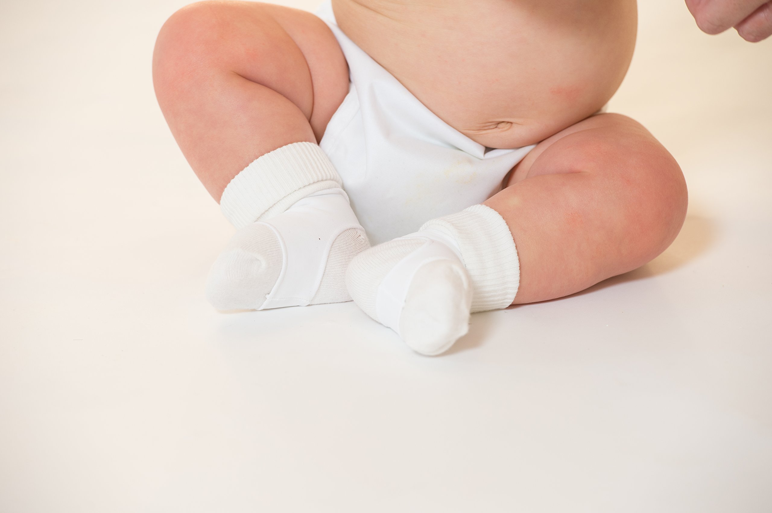 Sock Ons Keep Baby Infant Socks On, 0-6 Months (Black)