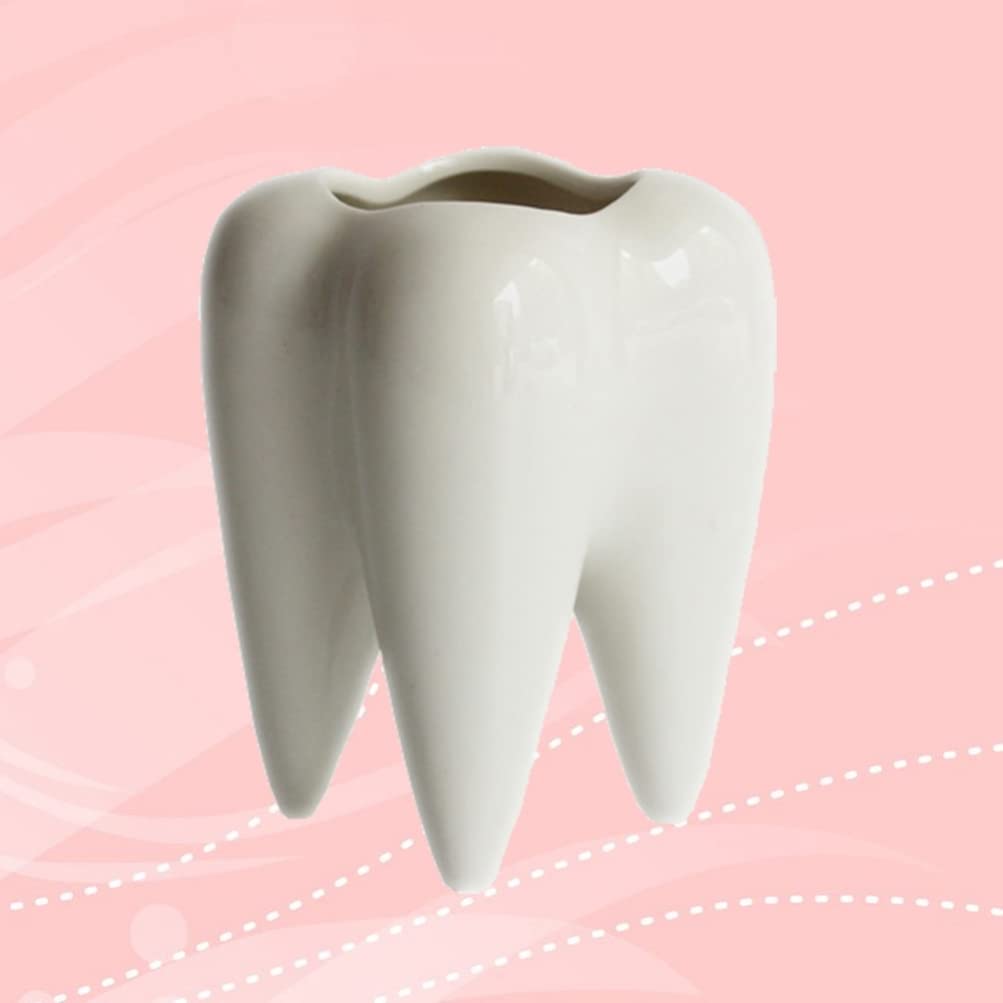 Ceramic Flower Vase Plant Pot Succulent Pots Virgin Mary Statue Ceramic Toothbrush Holder Black Handlebars Dental for Dental Assistants Mini Pots Cute White Desktop