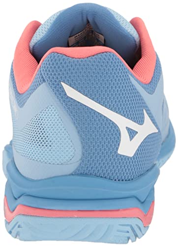 Mizuno Women's Wave Exceed Light Tennis Shoe, Dutch Canal/White, 9.5