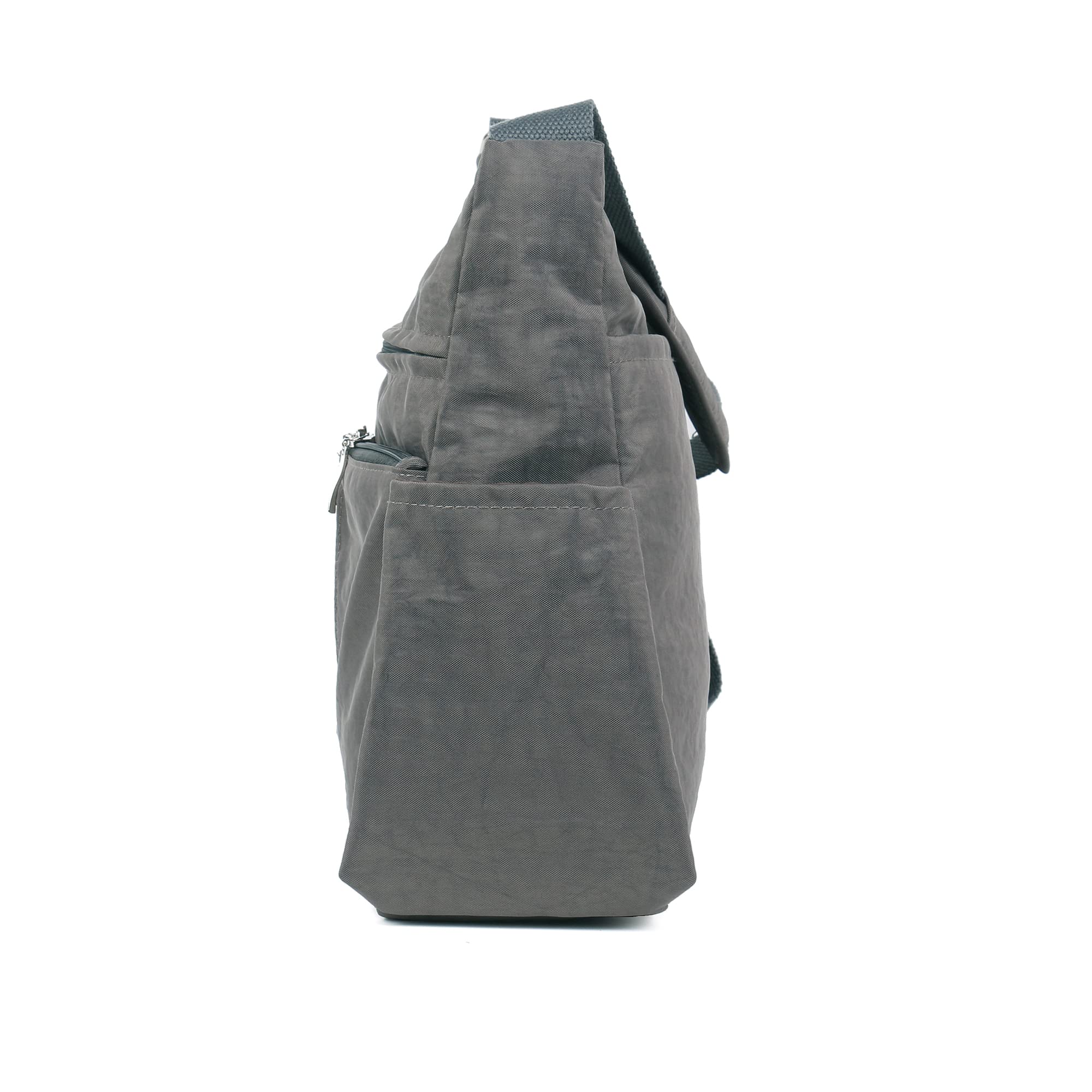 MHCNLL Anti Theft Crossbody Purse RFID Women Nylon Waterproof Lightweight Shoulder Bag (Dark Gray)