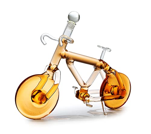 Bicycle Wine & Whiskey Decanter 200ml by The Wine Savant - Bike Decanter for Bourbon and Scotch, Biker Gifts, Cyclist Gifts, Gifts for Bike Enthusiasts, Whiskey Gifts for Dad…