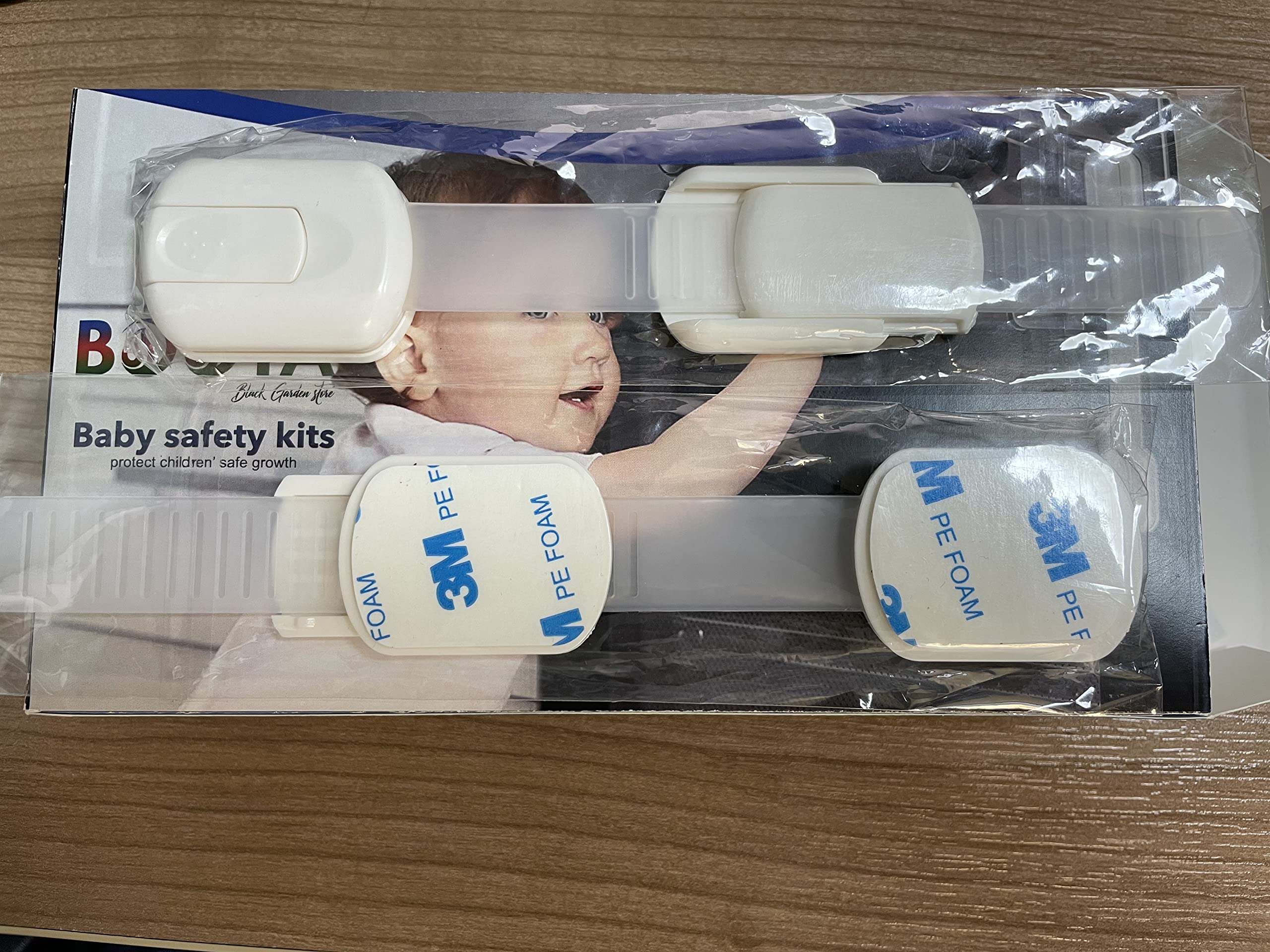 BOOTA Baby Locks (6 pack), Child Safety Strap Locks, Child Proof Cabinet Latches with Extra 3M Adhesives β Adjustable Drawer Locks, Baby Cabinet Safety Latches, Easy Installation, White