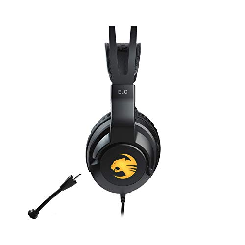 ROCCAT Pyro Mechanical Gaming Keyboard with RGB Lightning, Black (ROC-12-622) Burst Pro Lightweight Optical Gaming Mouse & ROCCAT Elo 7.1 USB Wired Surround Sound PC Gaming Headset