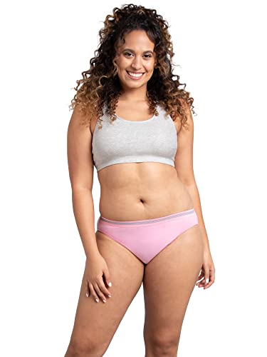 Fruit of the Loom Women’s Underwear Cotton Bikini Panty Multipack, Assorted, 6 Count (Pack of 1)