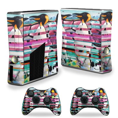 MightySkins Skin Compatible with X-Box 360 Xbox 360 S Console - Penguin Party | Protective, Durable, and Unique Vinyl Decal wrap Cover | Easy to Apply, Remove, and Change Styles | Made in The USA