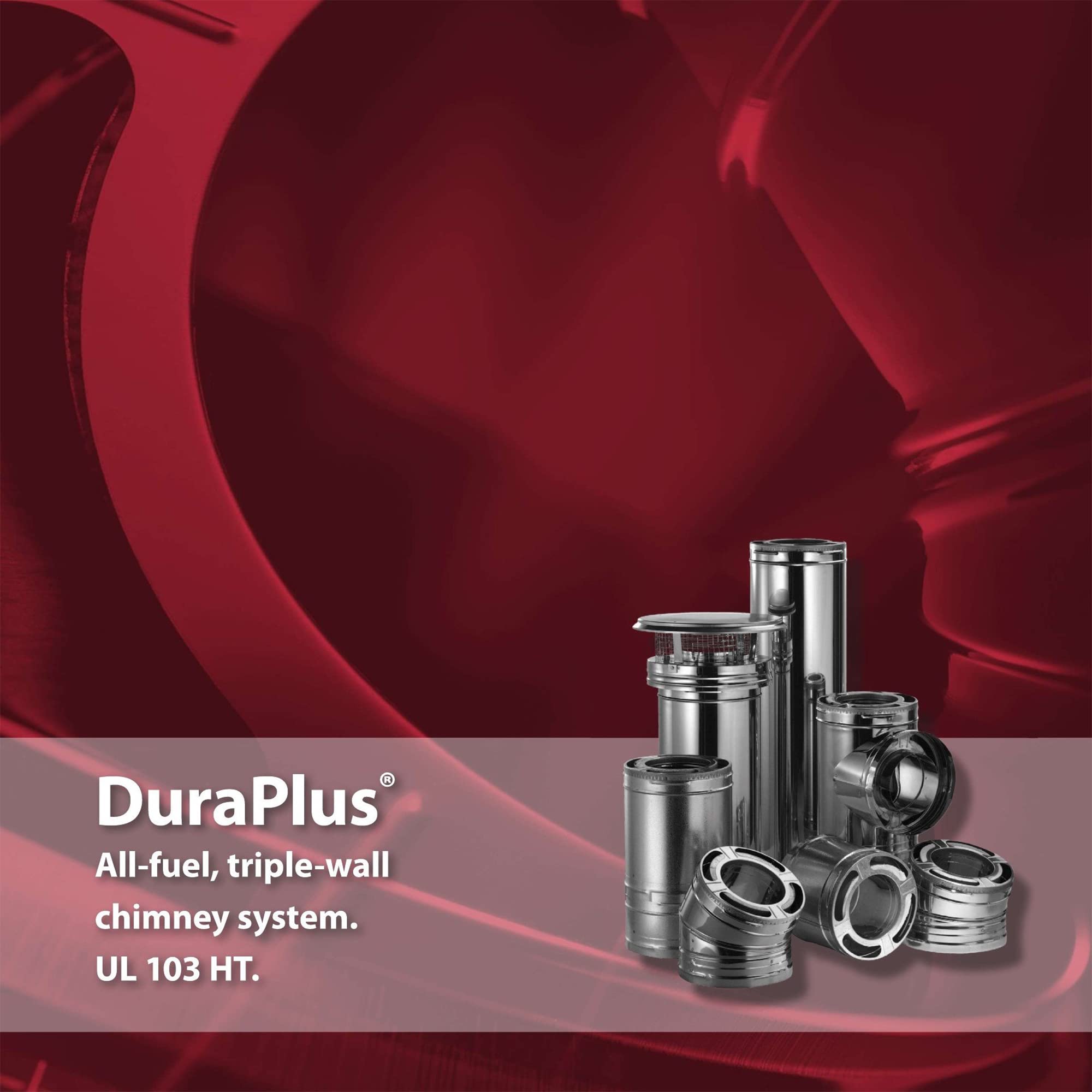 DuraVent DuraPlus 8 Inch Stainless Steel Round Chimney Cap with Triple Wall Design, Spark Arrestor Screen and Removable Screws, Silver