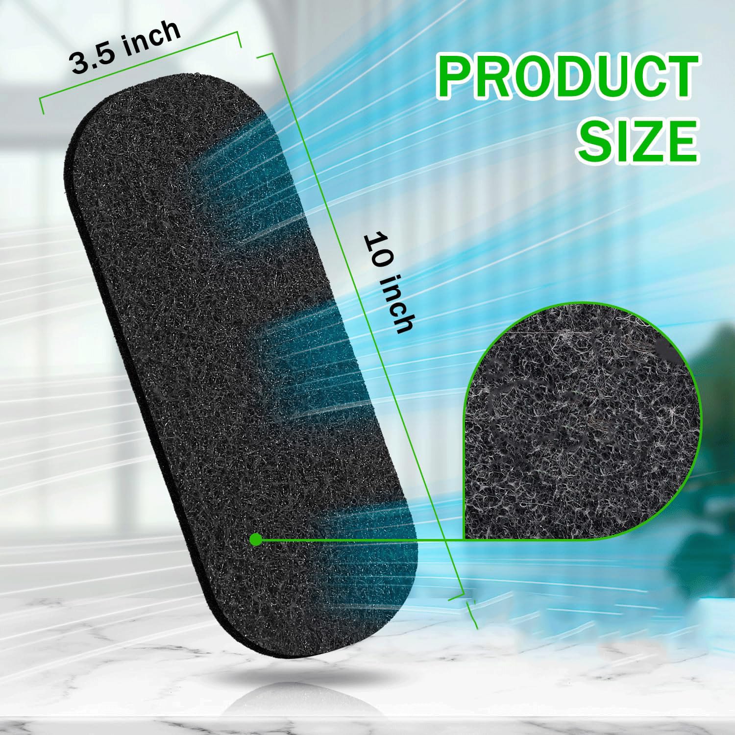 Ceiling Fan Filters for Blades. Bring Fresh and Natural Air.Easy to Install, Stable Adhesion.Ceiling Fan Air Purifier Pads are Particularly Suitable for Pet Owners, The Elderly(5 Pack)