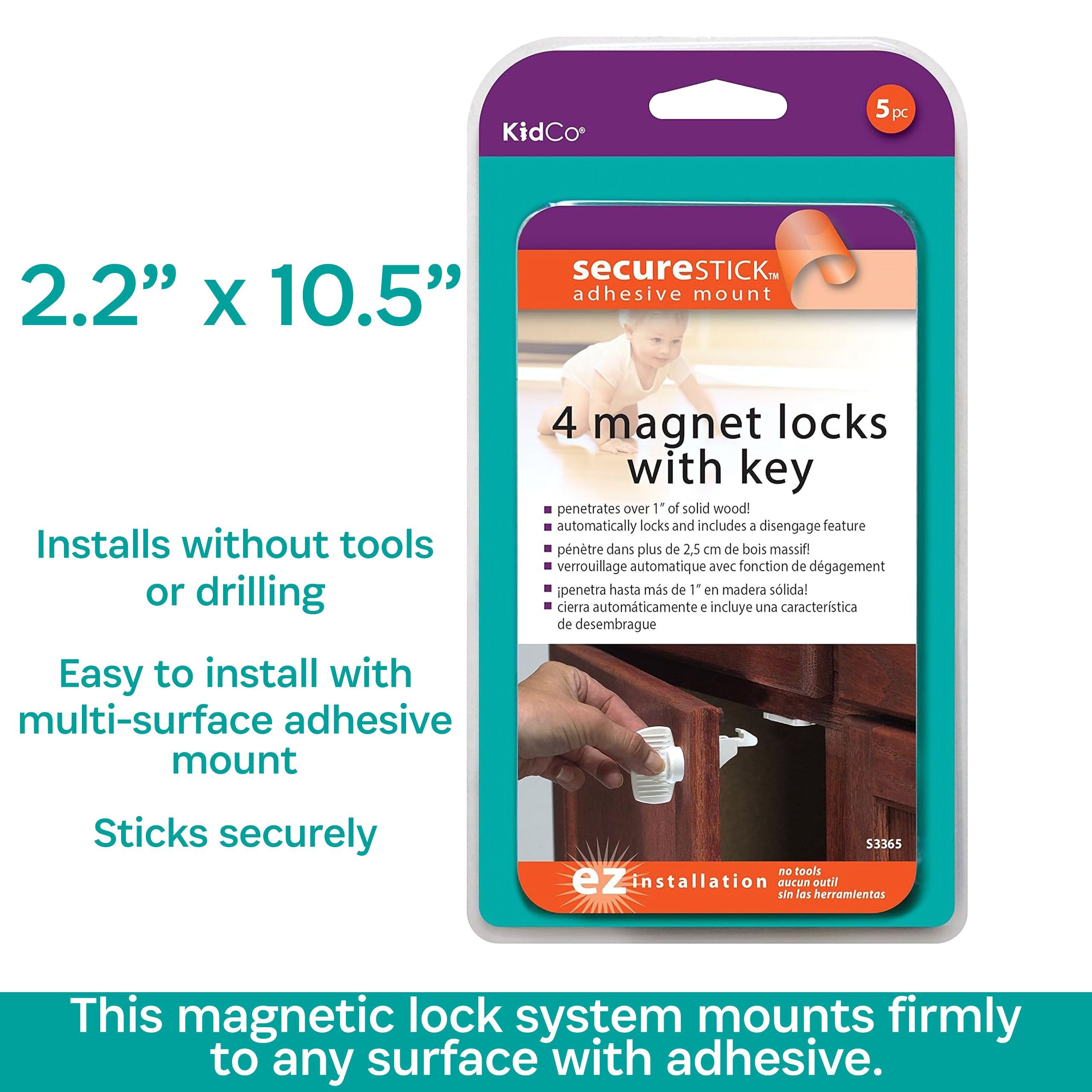 Kidco Magnet Lock Set - 4 Pack Magnetic Locks for Child Protection