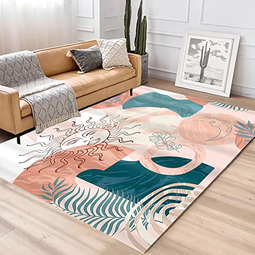 Boho Rainbow Tree of Life Aesthetics Sublime Sun Area Rug 3D Printed Carpet Floor Mat for Living Room and Bedroom Home Decoration 5.25 x 7.5 ft/63 x 90 in