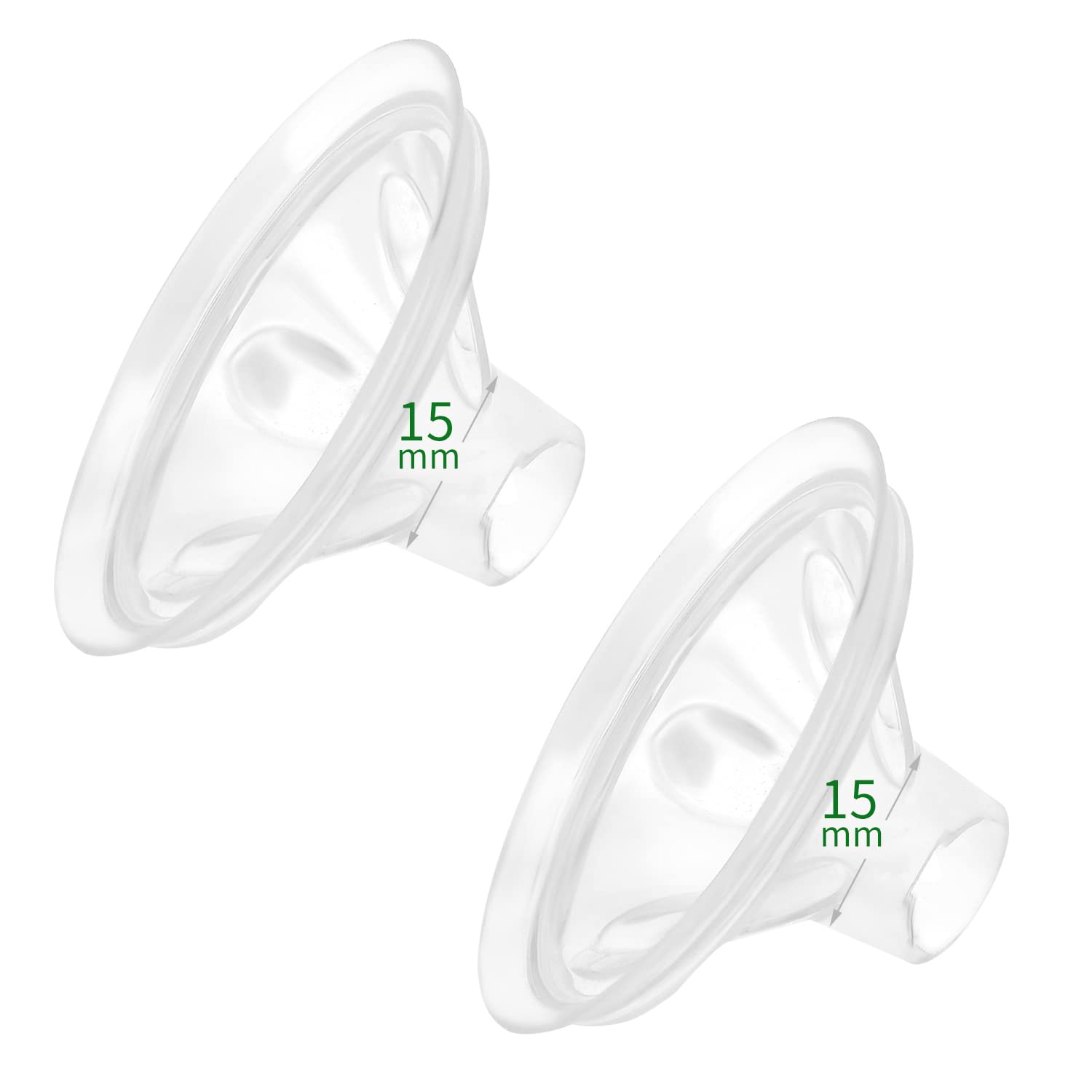 Begical Stride Silicone Flange Cushions 15mm Compatible with Spectra 24mm Breastpump Shields/Flanges Replace Flange Inserts Compatible with Spectra Pump Parts Reduce 24mm to 15mm Clear