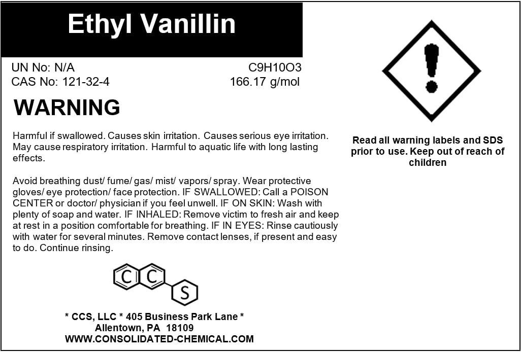 Ethyl Vanillin High Purity 50g (50 Grams)