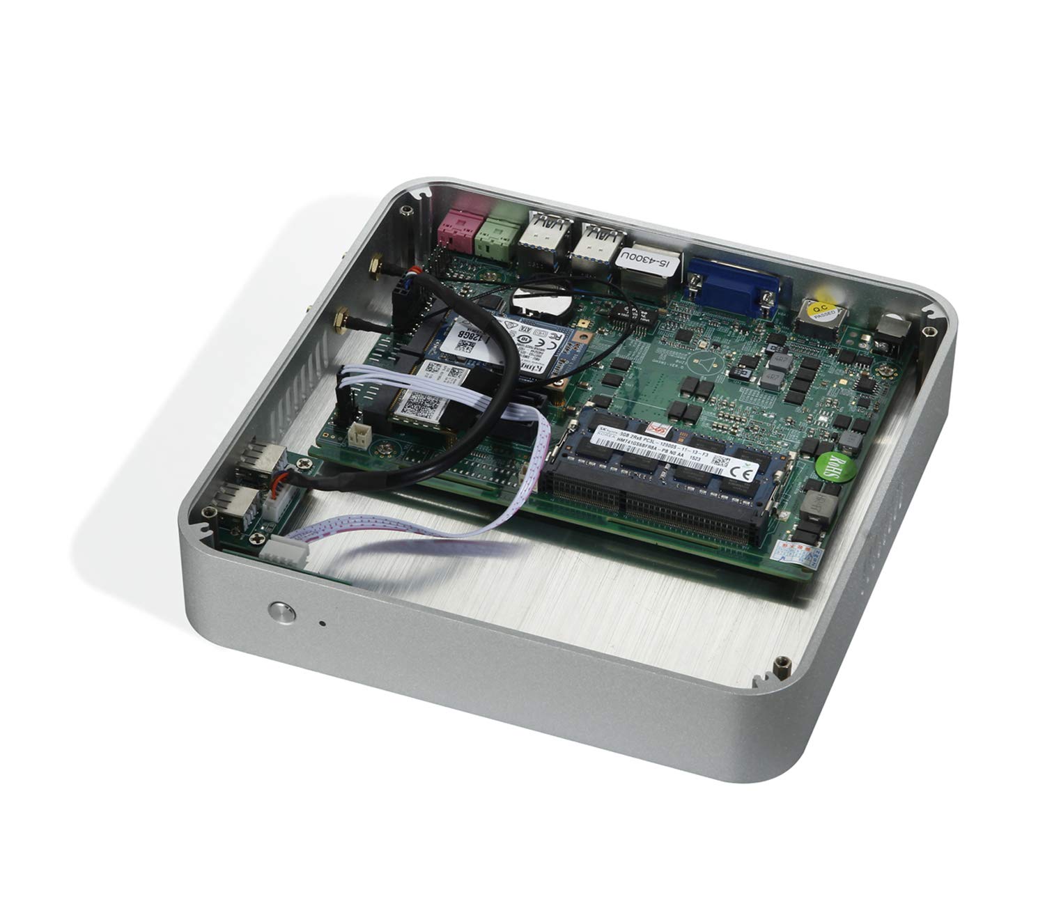 KINGDEL Fanless Mini PC, i5 CPU Mini Desktop Computer, 8GB RAM+256GB SSD, Gigabit Ethernet, 4xUSB 3.0, HD Port
