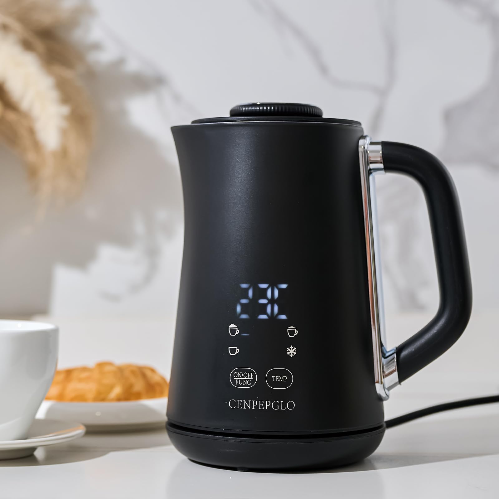 Cenpepglo Electric Milk Frother,4 In 1 Milk Steamer 16.9oz/500ml Automatic Warm and Cold Foam Maker and Milk Warmer for Coffee, Latte, Cappuccino, Macchiato, Hot Chocolate