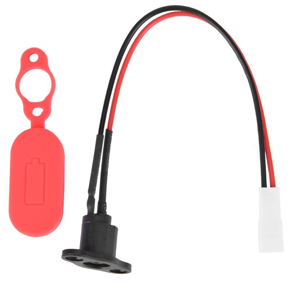 Battery Charger Connector Plug, Charging Port for M365 with Waterproof Cover for M365 Electric Scooter Accessory