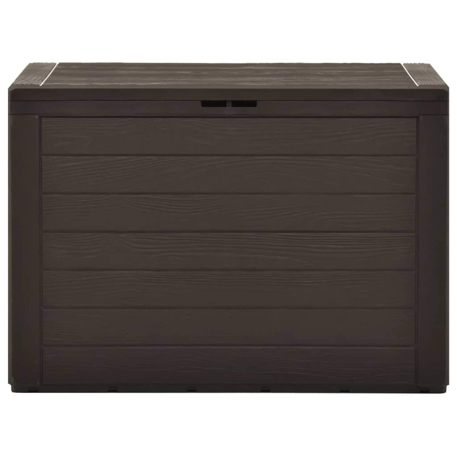 Tidyard Deck Box, 50.2 Gallon Indoor Outdoor Lockable Storage Container, Backyard Storage Box Brown for Garden Tools, Pool Supplies, Patio Cushions, Pillows, Blankets