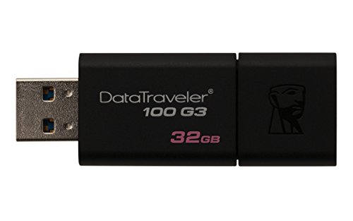 Kingston Digital 32GB DataTraveler 100 G3 USB 3.0 Flash Drive, 2 Pack (KW-U713202-8A)