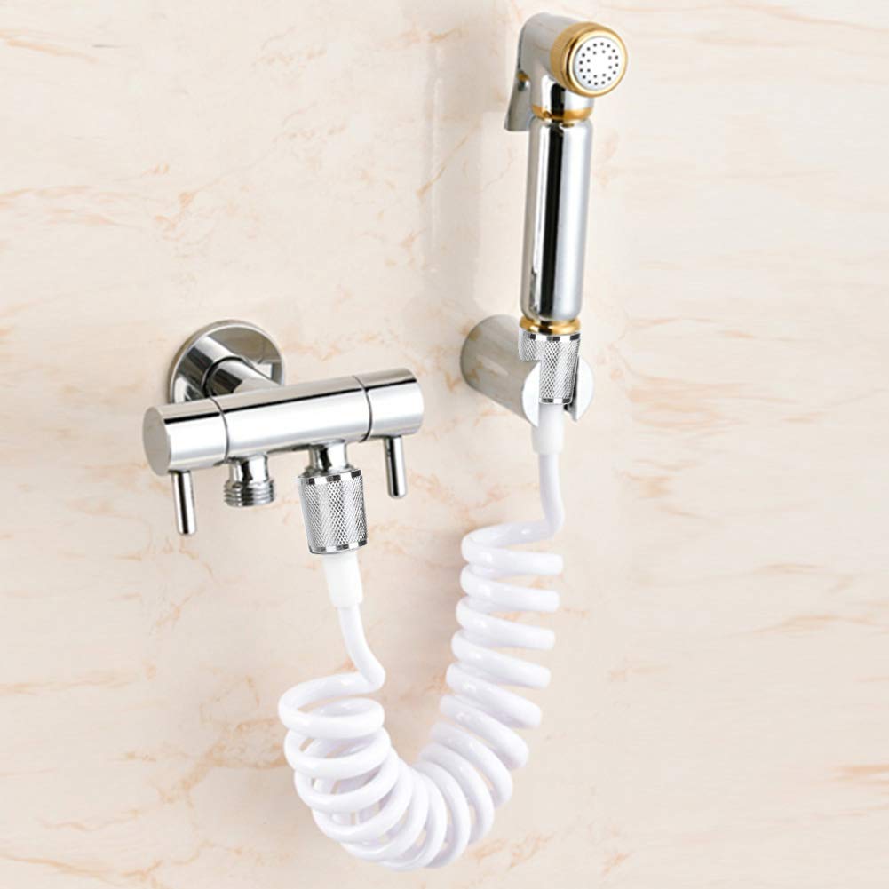 Flexible Shower Hose, Shower Hose, ABS Flexible Telescopic Shower Hose for Water Plumbing Toilet Bidet Sprayer Gun Bathroom (White)