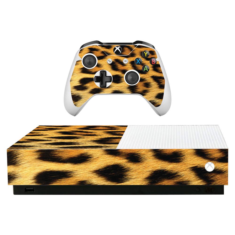 MightySkins Skin for Microsoft Xbox One S All-Digital Edition - Black Zebra | Protective, Durable, and Unique Vinyl Decal wrap cover | Easy To Apply, Remove, and Change Styles | Made in the USA (MIXBONSDI-Black Zebra)