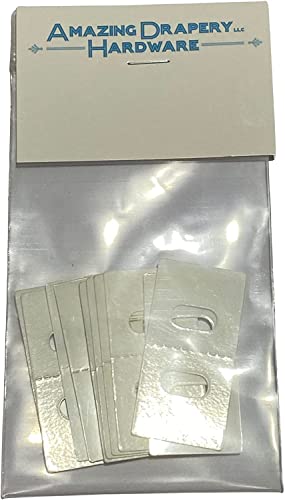 Amazing Drapery Hardware Clear Vertical Blind Repair Tabs, Pre Cut, for All Vertical Vanes or Slats, 10 Pack