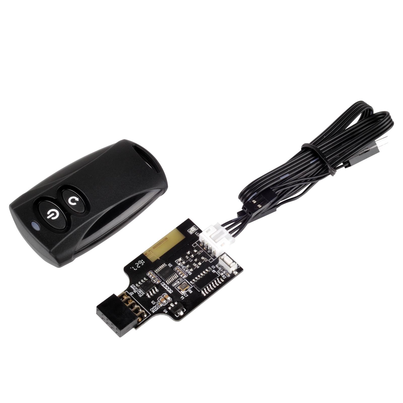 SilverStone Technology 2.4G Wireless Remote Computer Power/Reset Switch, USB 2.0 9-pin Interface ES02-USB Components Other