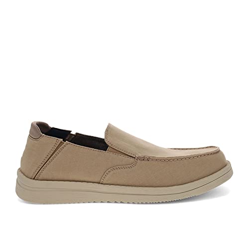 Dockers Mens Wiley Classic Lightweight Twill Casual Slip-On Loafer Shoe, Khaki, 9 M